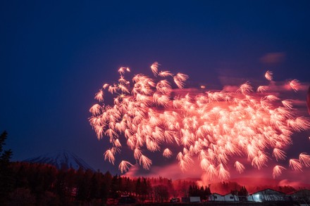 Fireworks Light Sky During Fireworks Show Editorial Stock Photo - Stock ...