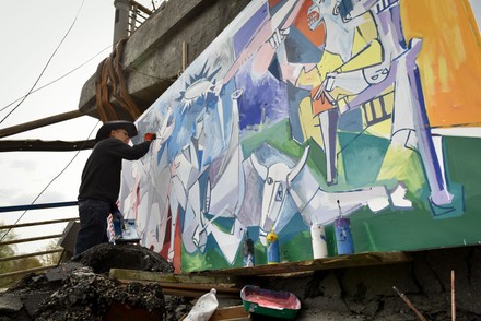 Mexican Artist Roberto Marquez Works On Editorial Stock Photo - Stock ...