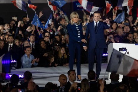 Brigitte Emmanuel Macron French President Emmanuel Editorial Stock ...