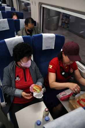 Passengers Eat Food On Ktx Bullet Editorial Stock Photo - Stock Image ...
