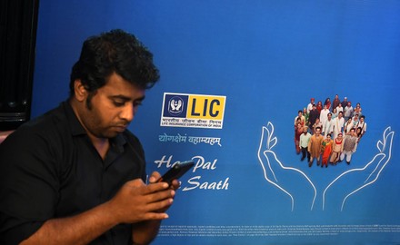 Life Insurance Corporation of India (LIC) press conference in Mumbai ...