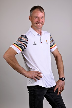 Raf Mertens Poses Photographer Photoshoot Belgian Editorial Stock Photo ...