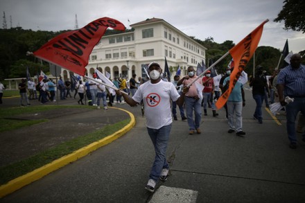 Different Unions Workers Panama Canal Protest Editorial Stock Photo ...