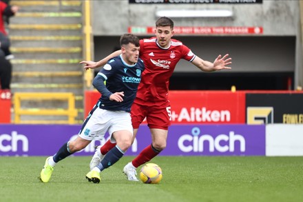 Dundees Danny Mullen 9 Aberdeens Declan Editorial Stock Photo - Stock ...