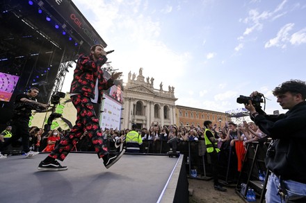 Italian Singer Mecna Performs On Stage Editorial Stock Photo - Stock ...