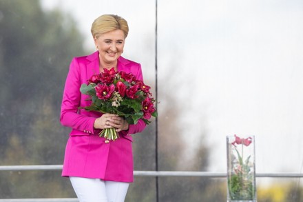 Polish First Lady Agata Kornhauserduda During Editorial Stock Photo ...