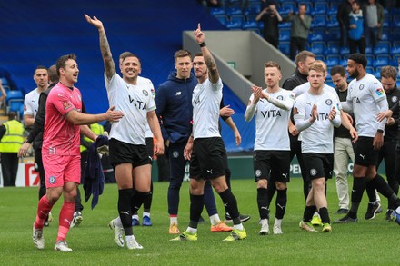 Stockport County Players Celebrate After Final Editorial Stock Photo ...