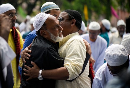 Muslim People Greet Each Other After Editorial Stock Photo - Stock ...