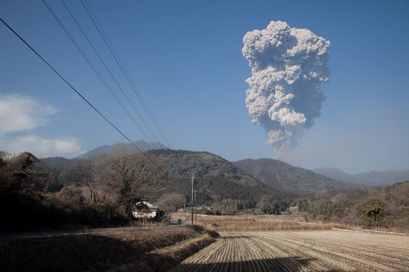 Puff Smoke Rises Shinmoedake Volcano On Editorial Stock Photo - Stock ...