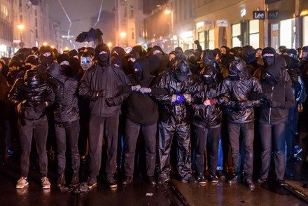 Leftwing Autonomists Demonstrate Berlinmitte Against Eviction Editorial ...