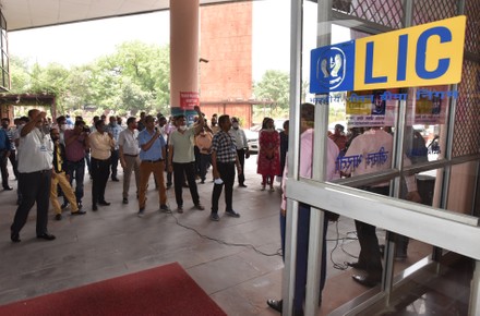 Lic Employees Raise Slogans Against Lic Editorial Stock Photo - Stock ...