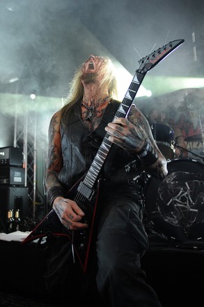 Singer Helmuth Lehner Belphegor During Performance Editorial Stock ...