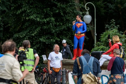Supermans Speech Rally Against Corona Measures Editorial Stock Photo - Stock Image | Shutterstock