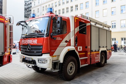 Handover Three New Fire Trucks Lhf - Foto de stock de contenido ...