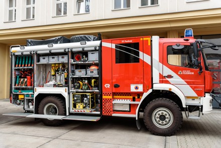 Handover Three New Fire Trucks Lhf Editorial Stock Photo - Stock Image ...