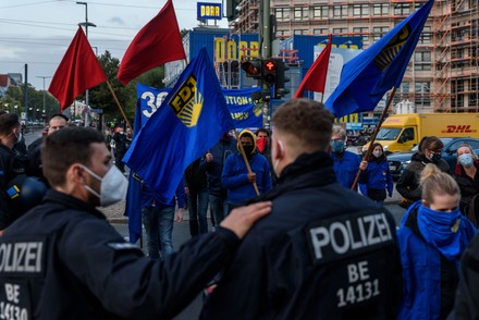 Demonstrators Free German Youth Fdj Demanded Editorial Stock Photo ...