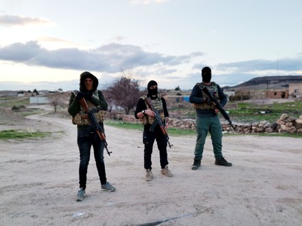 Kurdish Ypg Fighters Village Hamzah Baig Editorial Stock Photo - Stock ...