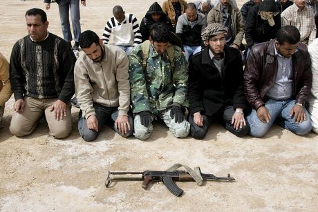 Libyan Men Prepare Go Fight Forces Editorial Stock Photo - Stock Image ...
