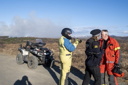 Fire Brigade Personnel Perform Firefighting Work Editorial Stock Photo ...
