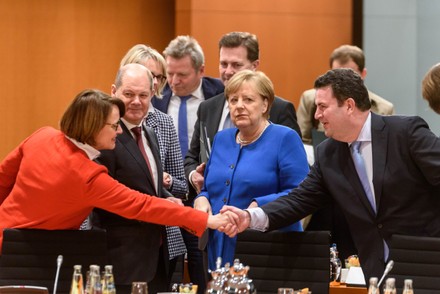 Annette Widmannmauz Olaf Scholz Angela Merkel Editorial Stock Photo ...