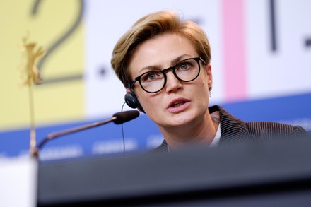 Actress Olga Baranova Press Conference Film Editorial Stock Photo ...