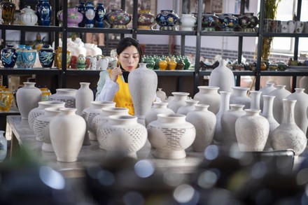 Qiao Lin Creates Fahua Artwork Shapo Editorial Stock Photo - Stock ...