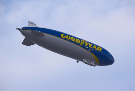 Gravesend Uk Goodyear Blimp Flying Over Editorial Stock Photo - Stock ...