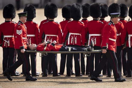Soldier Stretchered Off After Fainting During Editorial Stock Photo ...
