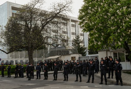 Police Guards Entrance Russian Embassy During Editorial Stock Photo ...