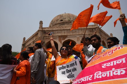 Members Hindu Organisations Carry Flags Recite Editorial Stock Photo ...