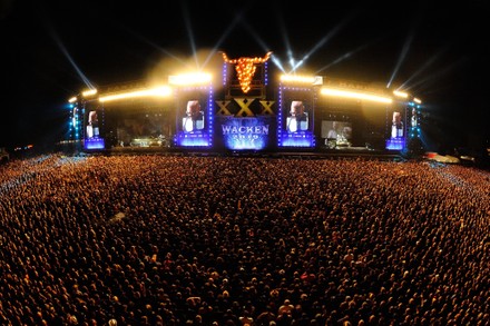 Festival Visitors Front Main Stage On Editorial Stock Photo - Stock ...