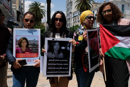 Tunisian Journalist Gather Front Tunisian Union Editorial Stock Photo ...
