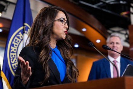 Republican Representative Colorado Lauren Boebert Speak Editorial Stock ...