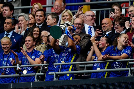 Sam Kerr Lifts Trophy After Chelsea Editorial Stock Photo - Stock Image ...