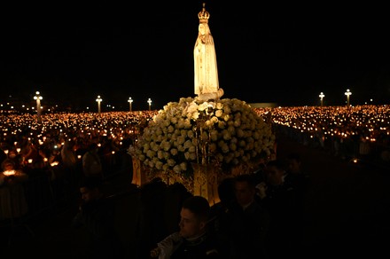 Evening Candle Procession At The Sanctuary of Fátima Pilgrimage, Fatima ...