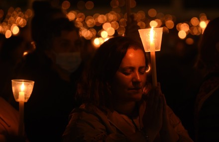 Evening Candle Procession At The Sanctuary of Fátima Pilgrimage, Fatima ...