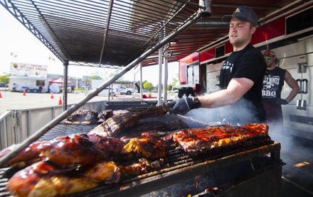Barbequer Prepares Ribs During 2022 Mississauga Editorial Stock Photo ...