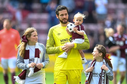Hearts Goalkeeper Craig Gordon His Family Editorial Stock Photo - Stock ...