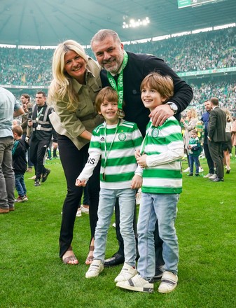 Celtic Manager Ange Postecoglou Celebrates His Editorial Stock Photo ...