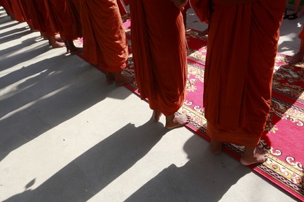 Cambodian Buddhist Monks Attend Visaka Bochea Editorial Stock Photo ...