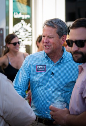 Governor Brian Kemp Speaks Supporters Campaign Editorial Stock Photo ...