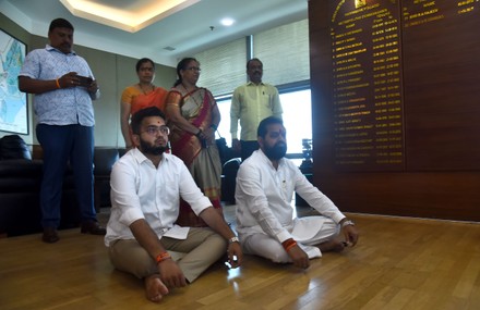 Shiv Sena Mla Dilip Lande Sits Editorial Stock Photo - Stock Image ...