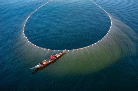 Giant Net Stretches Out Under Water Editorial Stock Photo - Stock Image ...