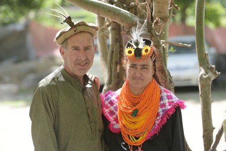 Kalashi Women Men Wearing Traditional Dresses Editorial Stock Photo ...