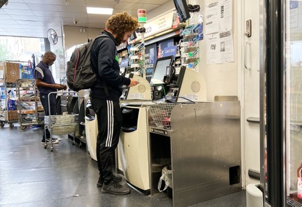 Shopper Self Service Checkout Tesco Express Editorial Stock Photo ...