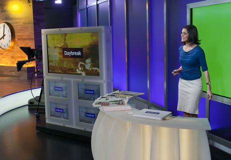 Lucy Verasamy Weather Presenter Studio Set Editorial Stock Photo ...