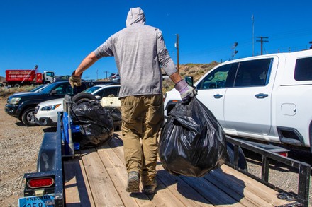 Trash Tossed Back Trailer After Being Editorial Stock Photo - Stock ...