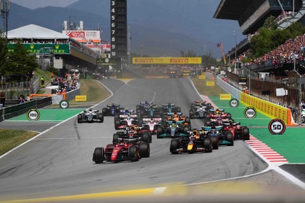 Start Race Spanish Grand Prix Circuit Editorial Stock Photo - Stock ...