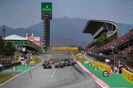 Start Race Spanish Grand Prix Circuit Editorial Stock Photo - Stock ...