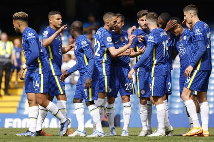 Chelsea Players Celebrate Scoring Opening Goal Editorial Stock Photo ...